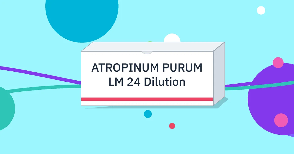 Symbolbild: Packung mit der Aufschrift ATROPINUM PURUM LM 24 Dilution (PZN 12782634) – Verfügbarkeit und Bezug in Apotheken in Frankfurt am Main
