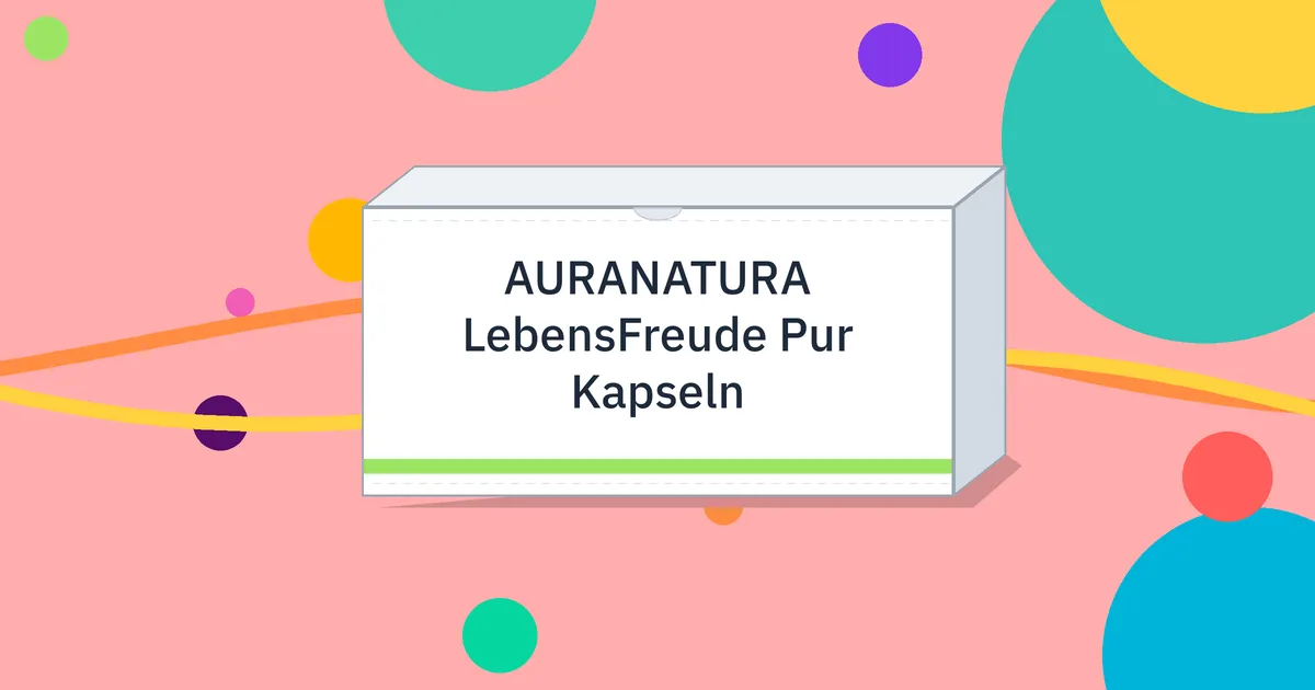 Symbolbild: Packung mit der Aufschrift AURANATURA LebensFreude Pur Kapseln (PZN 19288676) – Verfügbarkeit und Bezug in Apotheken in Frankfurt am Main