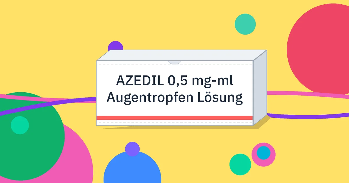 Symbolbild: Packung mit der Aufschrift AZEDIL 0,5 mg-ml Augentropfen Lösung (PZN 14270890) – Verfügbarkeit und Bezug in Apotheken in Frankfurt am Main