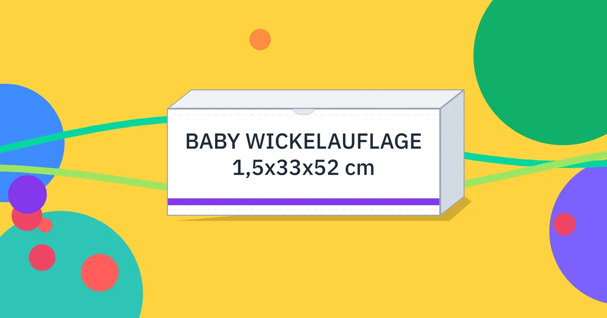 Symbolbild: Packung mit der Aufschrift BABY WICKELAUFLAGE 1,5x33x52 cm (PZN 09283459) – Verfügbarkeit und Bezug in Apotheken in Frankfurt am Main