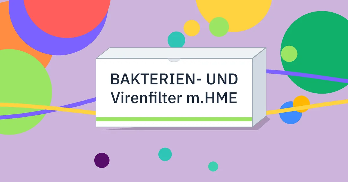Symbolbild: Packung mit der Aufschrift BAKTERIEN- UND Virenfilter m.HME (PZN 10836372) – Verfügbarkeit und Bezug in Apotheken in Frankfurt am Main