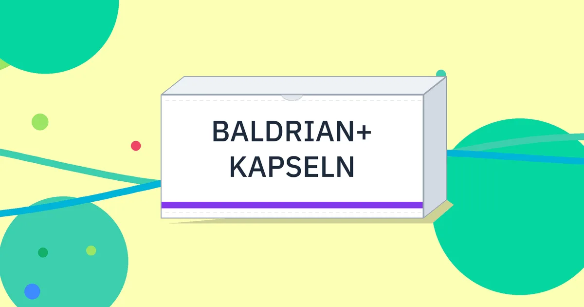 Symbolbild: Packung mit der Aufschrift BALDRIAN+ KAPSELN (PZN 17425755) – Verfügbarkeit und Bezug in Apotheken in Frankfurt am Main
