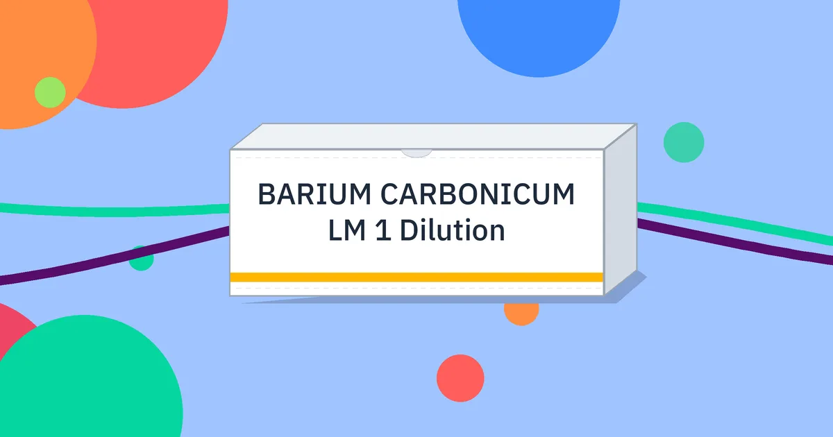 Symbolbild: Packung mit der Aufschrift BARIUM CARBONICUM LM 1 Dilution (PZN 12788849) – Verfügbarkeit und Bezug in Apotheken in Frankfurt am Main