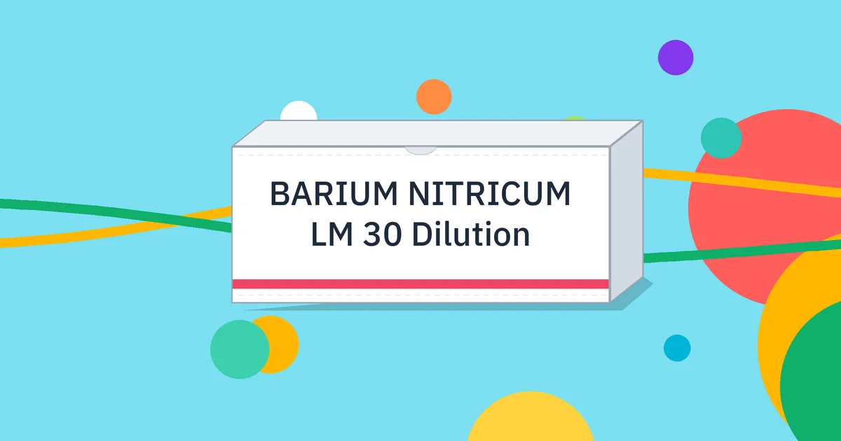 Symbolbild: Packung mit der Aufschrift BARIUM NITRICUM LM 30 Dilution (PZN 13377924) – Verfügbarkeit und Bezug in Apotheken in Frankfurt am Main