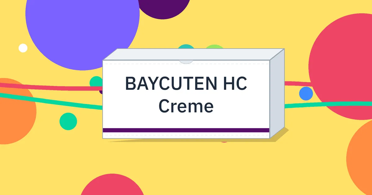 Symbolbild: Packung mit der Aufschrift BAYCUTEN HC Creme (PZN 06586283) – Verfügbarkeit und Bezug in Apotheken in Frankfurt am Main
