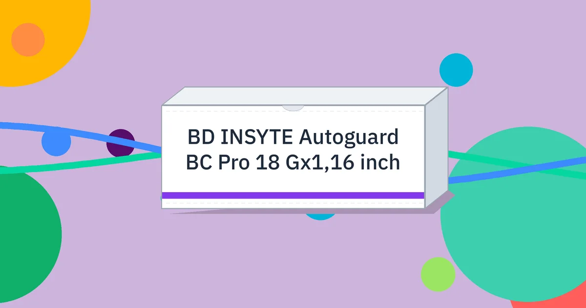 Symbolbild: Packung mit der Aufschrift BD INSYTE Autoguard BC Pro 18 Gx1,16 inch (PZN 17517776) – Verfügbarkeit und Bezug in Apotheken in Frankfurt am Main