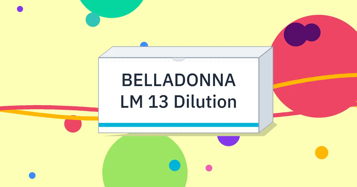Symbolbild: Packung mit der Aufschrift BELLADONNA LM 13 Dilution (PZN 12791165) – Verfügbarkeit und Bezug in Apotheken in Frankfurt am Main