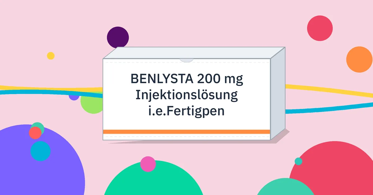 Symbolbild: Packung mit der Aufschrift BENLYSTA 200 mg Injektionslösung i.e.Fertigpen (PZN 19145669) – Verfügbarkeit und Bezug in Apotheken in Frankfurt am Main