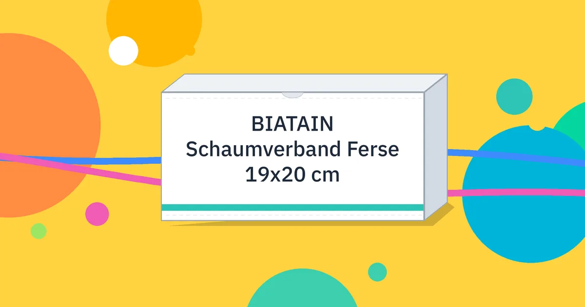 Symbolbild: Packung mit der Aufschrift BIATAIN Schaumverband Ferse 19x20 cm (PZN 18122784) – Verfügbarkeit und Bezug in Apotheken in Frankfurt am Main