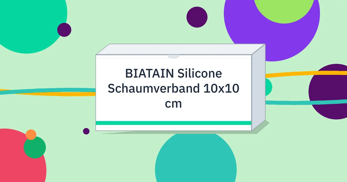 Symbolbild: Packung mit der Aufschrift BIATAIN Silicone Schaumverband 10x10 cm (PZN 11367181) – Verfügbarkeit und Bezug in Apotheken in Frankfurt am Main