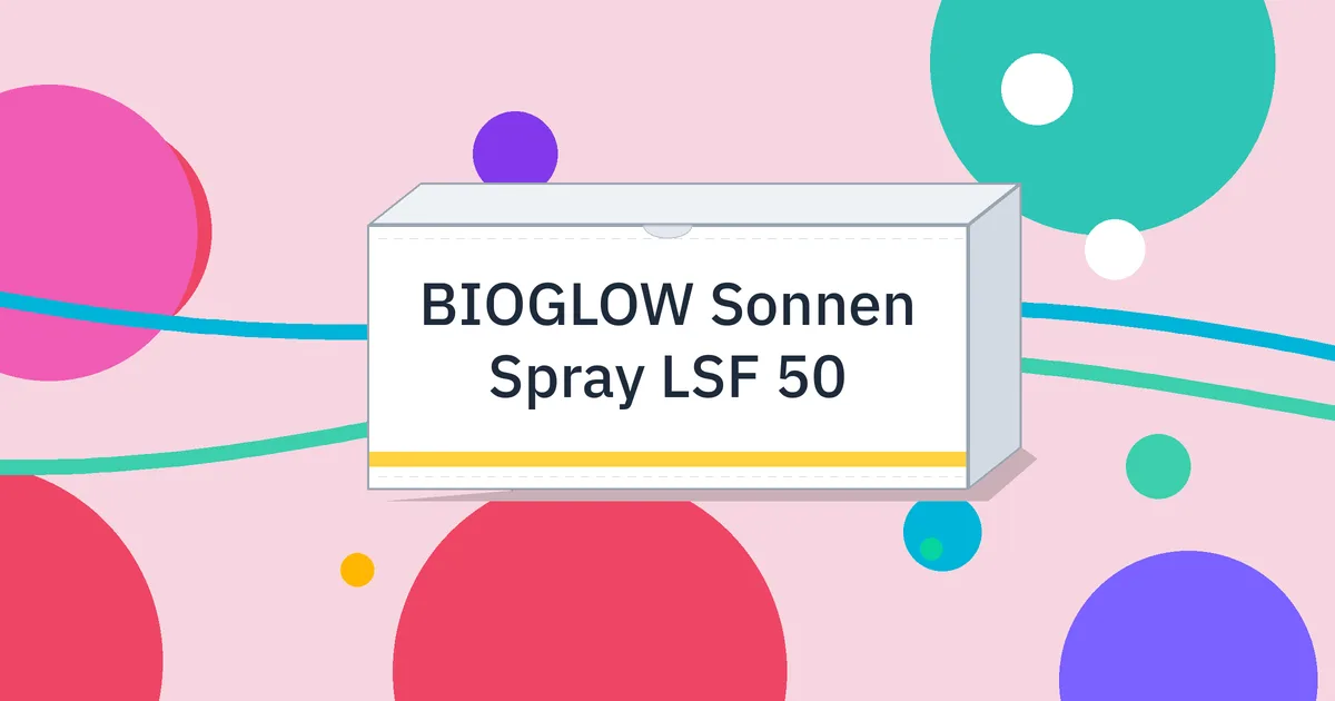 Symbolbild: Packung mit der Aufschrift BIOGLOW Sonnen Spray LSF 50 (PZN 19927308) – Verfügbarkeit und Bezug in Apotheken in Frankfurt am Main