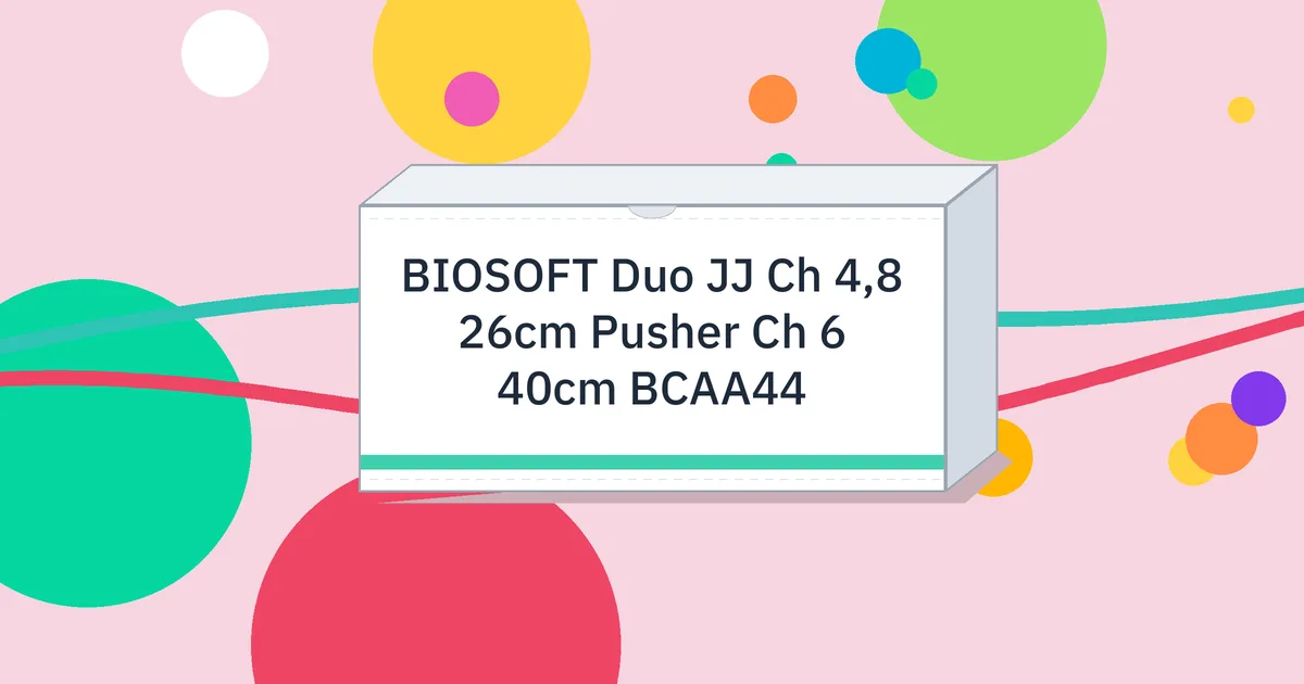 Symbolbild: Packung mit der Aufschrift BIOSOFT Duo JJ Ch 4,8 26cm Pusher Ch 6 40cm BCAA44 (PZN 17509498) – Verfügbarkeit und Bezug in Apotheken in Frankfurt am Main