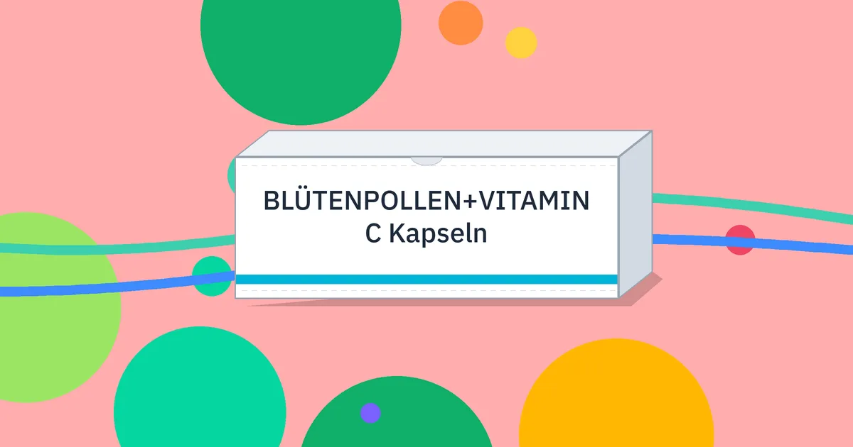Symbolbild: Packung mit der Aufschrift BLÜTENPOLLEN+VITAMIN C Kapseln (PZN 10054681) – Verfügbarkeit und Bezug in Apotheken in Frankfurt am Main