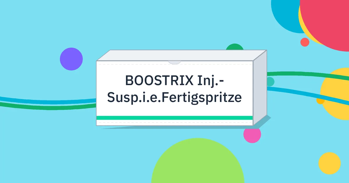 Symbolbild: Packung mit der Aufschrift BOOSTRIX Inj.-Susp.i.e.Fertigspritze (PZN 17847404) – Verfügbarkeit und Bezug in Apotheken in Frankfurt am Main