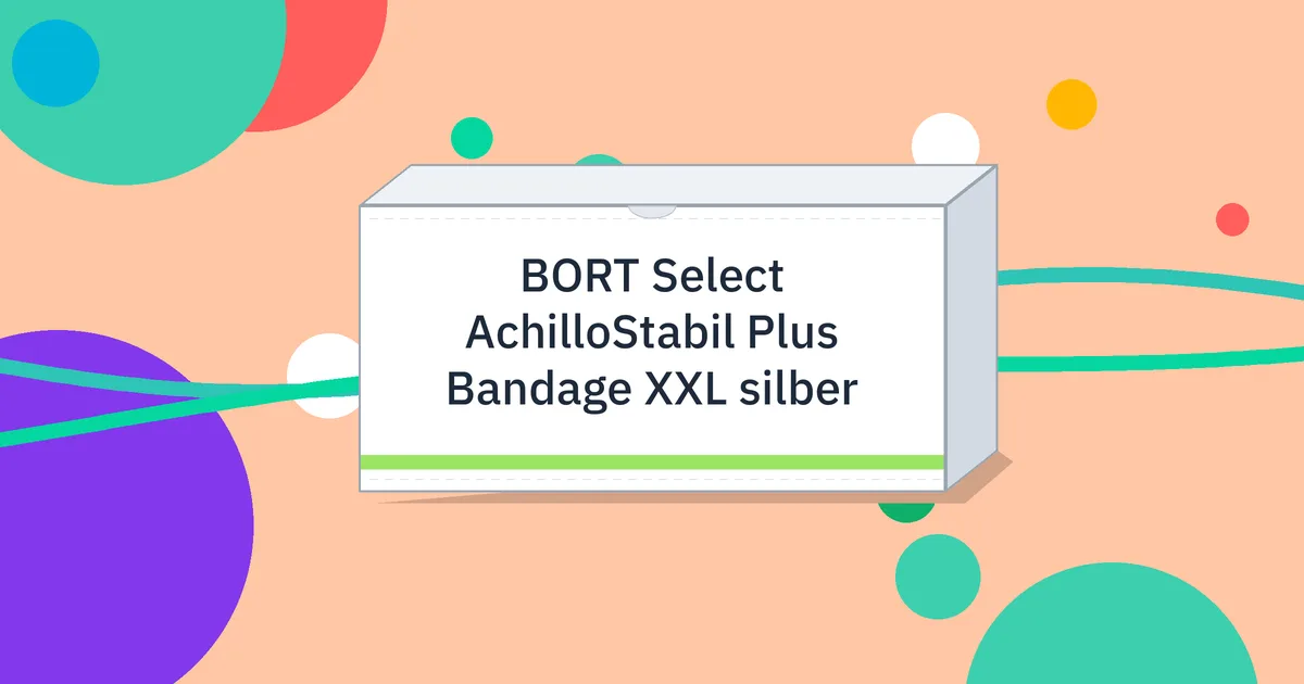 Symbolbild: Packung mit der Aufschrift BORT Select AchilloStabil Plus Bandage XXL silber (PZN 16878696) – Verfügbarkeit und Bezug in Apotheken in Frankfurt am Main