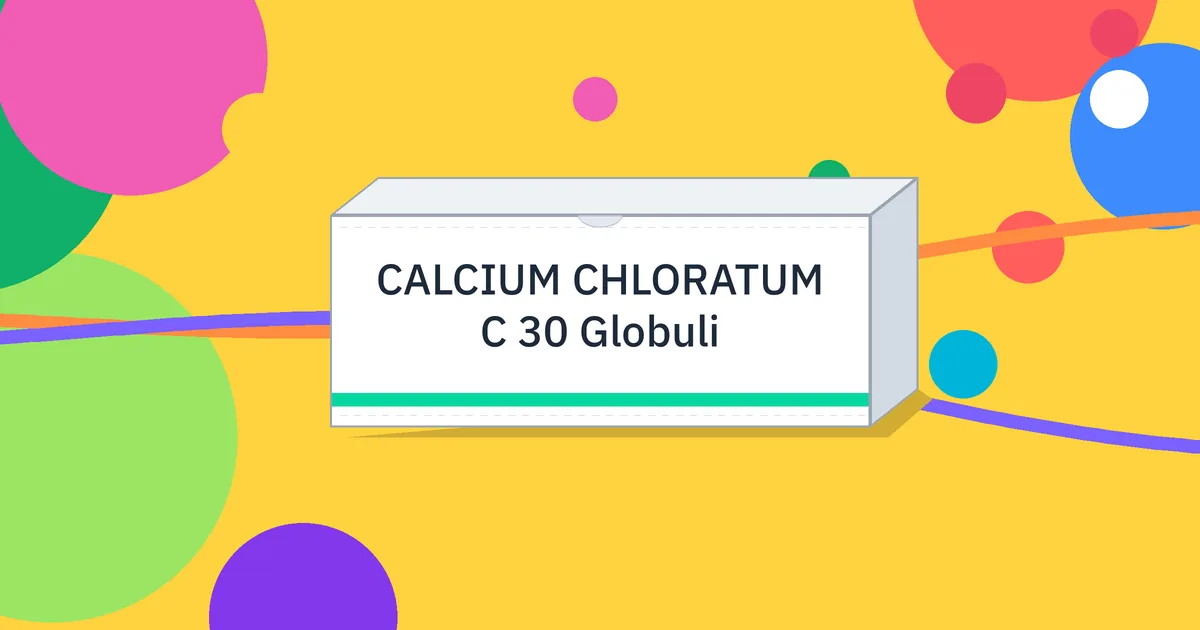 Symbolbild: Packung mit der Aufschrift CALCIUM CHLORATUM C 30 Globuli (PZN 07455353) – Verfügbarkeit und Bezug in Apotheken in Frankfurt am Main