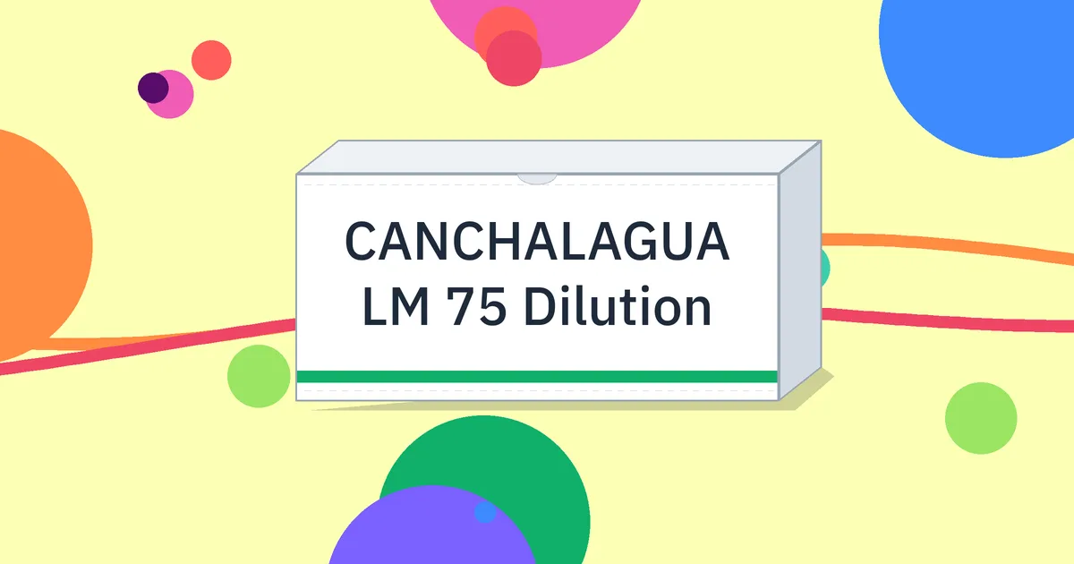 Symbolbild: Packung mit der Aufschrift CANCHALAGUA LM 75 Dilution (PZN 13412796) – Verfügbarkeit und Bezug in Apotheken in Frankfurt am Main