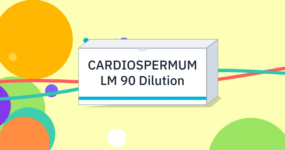 Symbolbild: Packung mit der Aufschrift CARDIOSPERMUM LM 90 Dilution (PZN 12810595) – Verfügbarkeit und Bezug in Apotheken in Frankfurt am Main