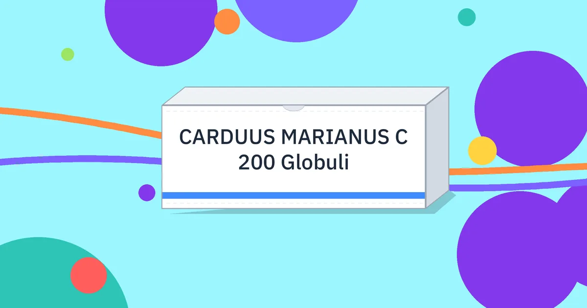 Symbolbild: Packung mit der Aufschrift CARDUUS MARIANUS C 200 Globuli (PZN 07455620) – Verfügbarkeit und Bezug in Apotheken in Frankfurt am Main