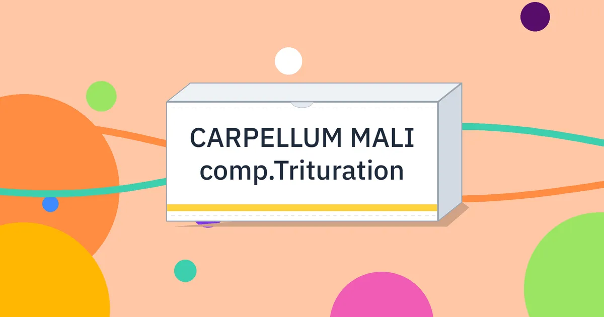 Symbolbild: Packung mit der Aufschrift CARPELLUM MALI comp.Trituration (PZN 01615867) – Verfügbarkeit und Bezug in Apotheken in Frankfurt am Main