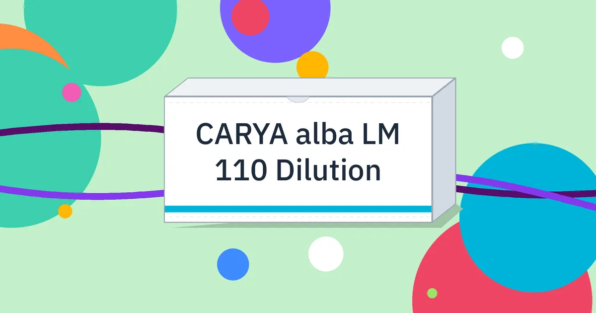 Symbolbild: Packung mit der Aufschrift CARYA alba LM 110 Dilution (PZN 13431799) – Verfügbarkeit und Bezug in Apotheken in Frankfurt am Main