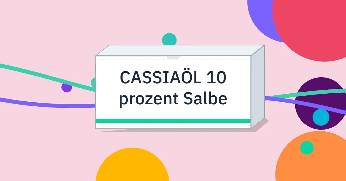 Symbolbild: Packung mit der Aufschrift CASSIAÖL 10 prozent Salbe (PZN 16572833) – Verfügbarkeit und Bezug in Apotheken in Frankfurt am Main