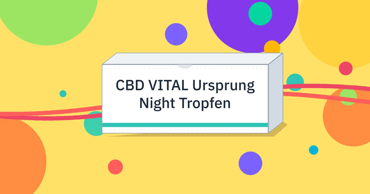 Symbolbild: Packung mit der Aufschrift CBD VITAL Ursprung Night Tropfen (PZN 18398813) – Verfügbarkeit und Bezug in Apotheken in Frankfurt am Main
