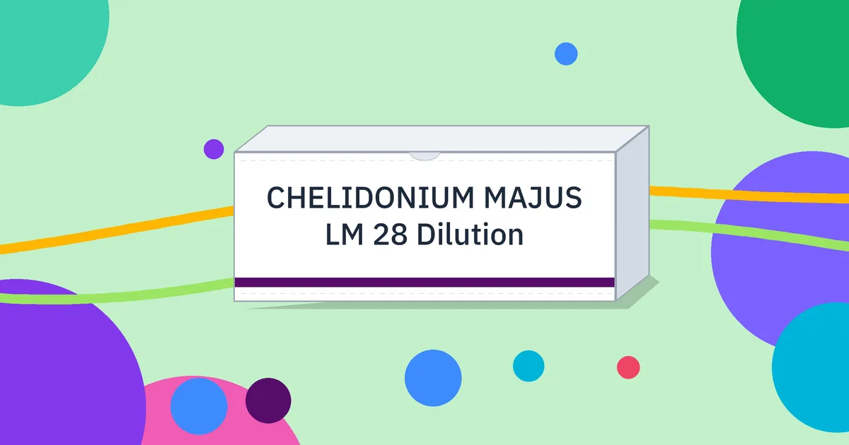 Symbolbild: Packung mit der Aufschrift CHELIDONIUM MAJUS LM 28 Dilution (PZN 12813139) – Verfügbarkeit und Bezug in Apotheken in Frankfurt am Main