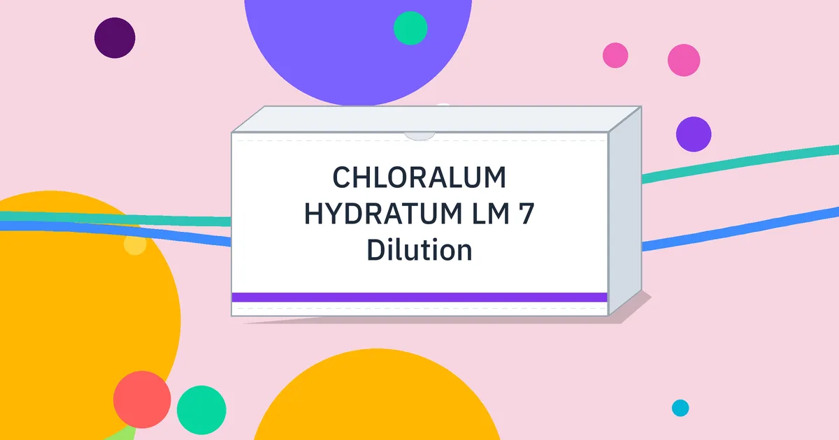 Symbolbild: Packung mit der Aufschrift CHLORALUM HYDRATUM LM 7 Dilution (PZN 13444017) – Verfügbarkeit und Bezug in Apotheken in Frankfurt am Main