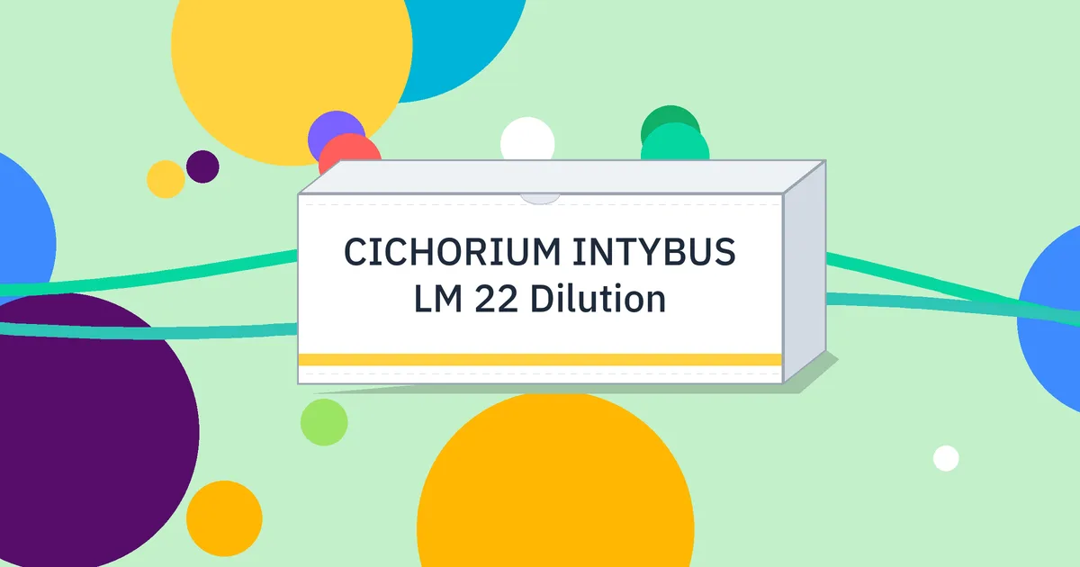 Symbolbild: Packung mit der Aufschrift CICHORIUM INTYBUS LM 22 Dilution (PZN 13446097) – Verfügbarkeit und Bezug in Apotheken in Frankfurt am Main