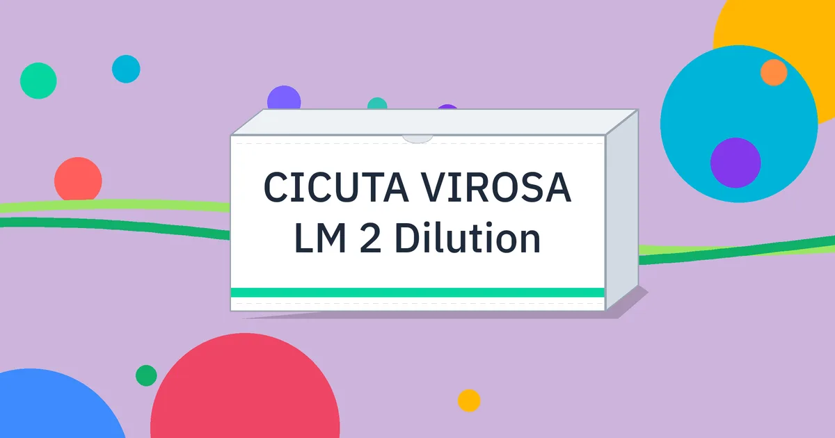 Symbolbild: Packung mit der Aufschrift CICUTA VIROSA LM 2 Dilution (PZN 12818591) – Verfügbarkeit und Bezug in Apotheken in Frankfurt am Main