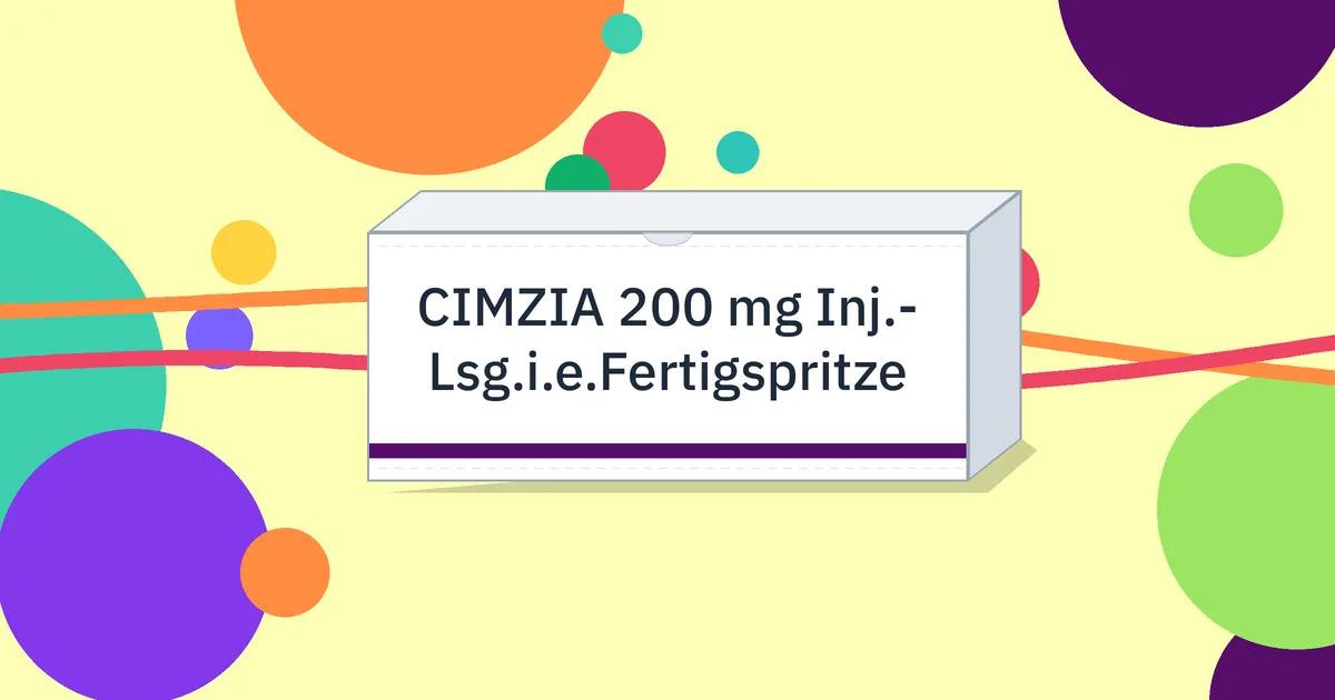 Symbolbild: Packung mit der Aufschrift CIMZIA 200 mg Inj.-Lsg.i.e.Fertigspritze (PZN 07693331) – Verfügbarkeit und Bezug in Apotheken in Frankfurt am Main