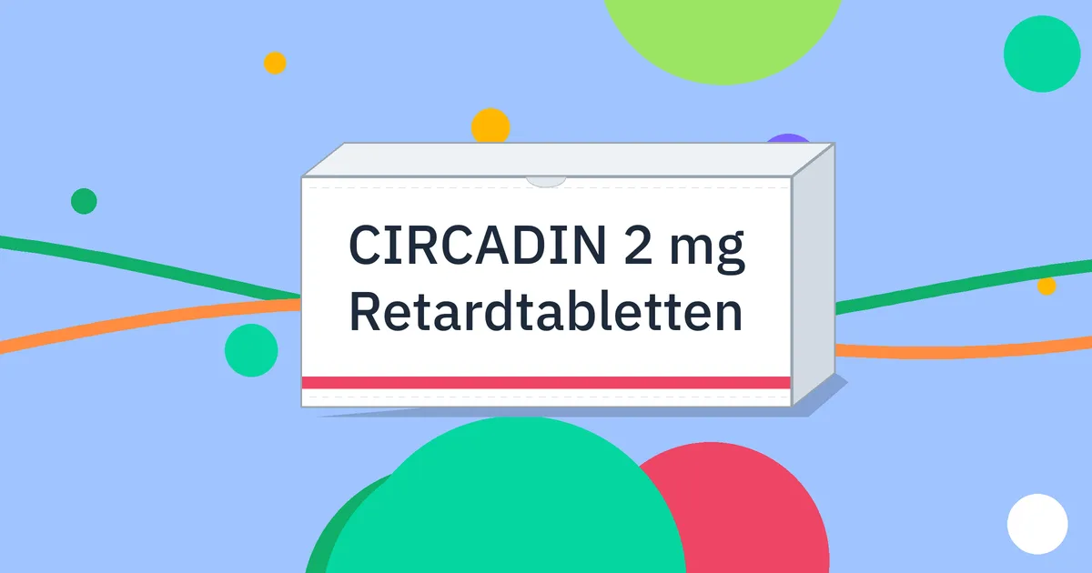 Symbolbild: Packung mit der Aufschrift CIRCADIN 2 mg Retardtabletten (PZN 10192704) – Verfügbarkeit und Bezug in Apotheken in Frankfurt am Main