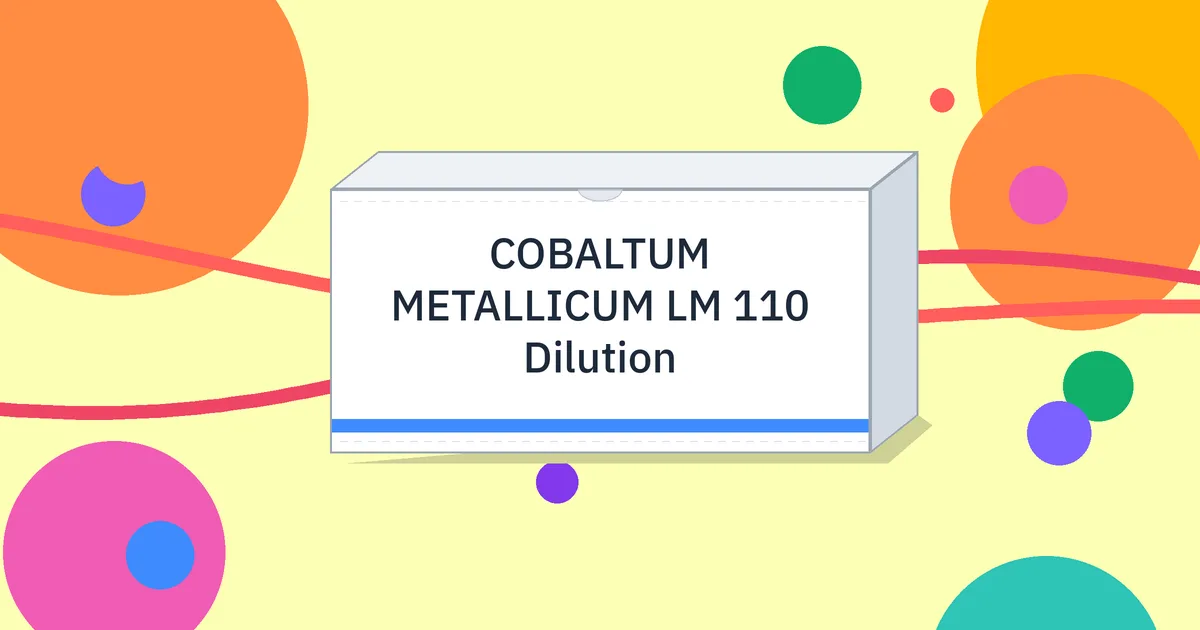 Symbolbild: Packung mit der Aufschrift COBALTUM METALLICUM LM 110 Dilution (PZN 12823422) – Verfügbarkeit und Bezug in Apotheken in Frankfurt am Main