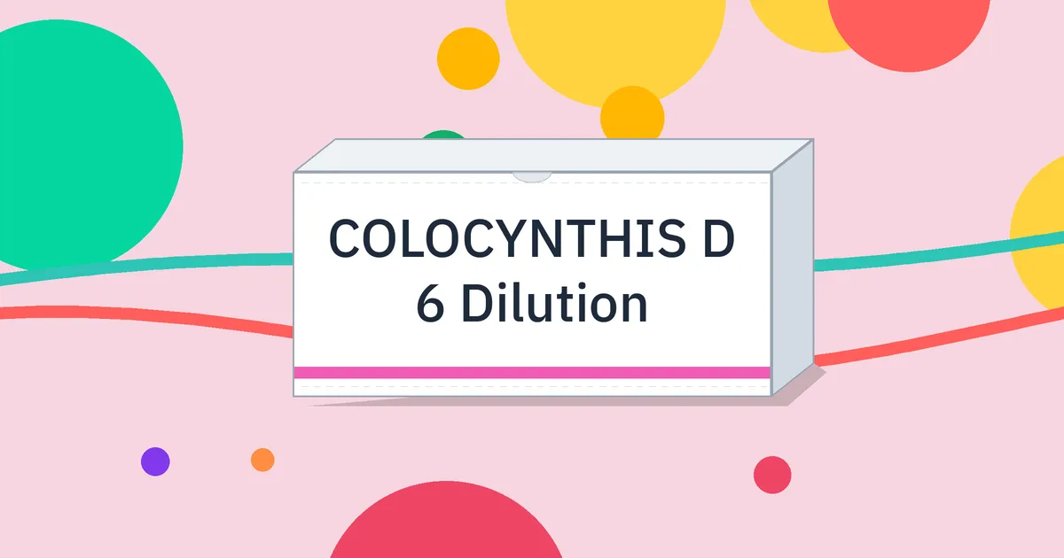 Symbolbild: Packung mit der Aufschrift COLOCYNTHIS D 6 Dilution (PZN 00228482) – Verfügbarkeit und Bezug in Apotheken in Frankfurt am Main