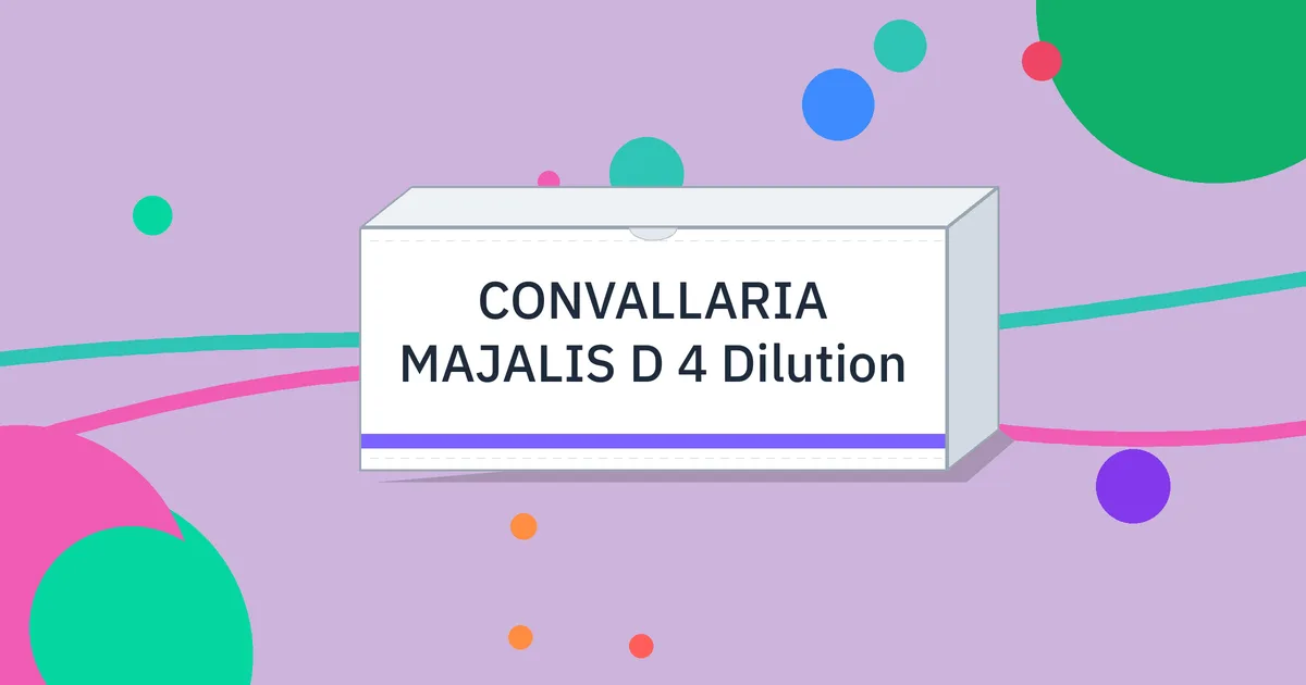 Symbolbild: Packung mit der Aufschrift CONVALLARIA MAJALIS D 4 Dilution (PZN 02128247) – Verfügbarkeit und Bezug in Apotheken in Frankfurt am Main