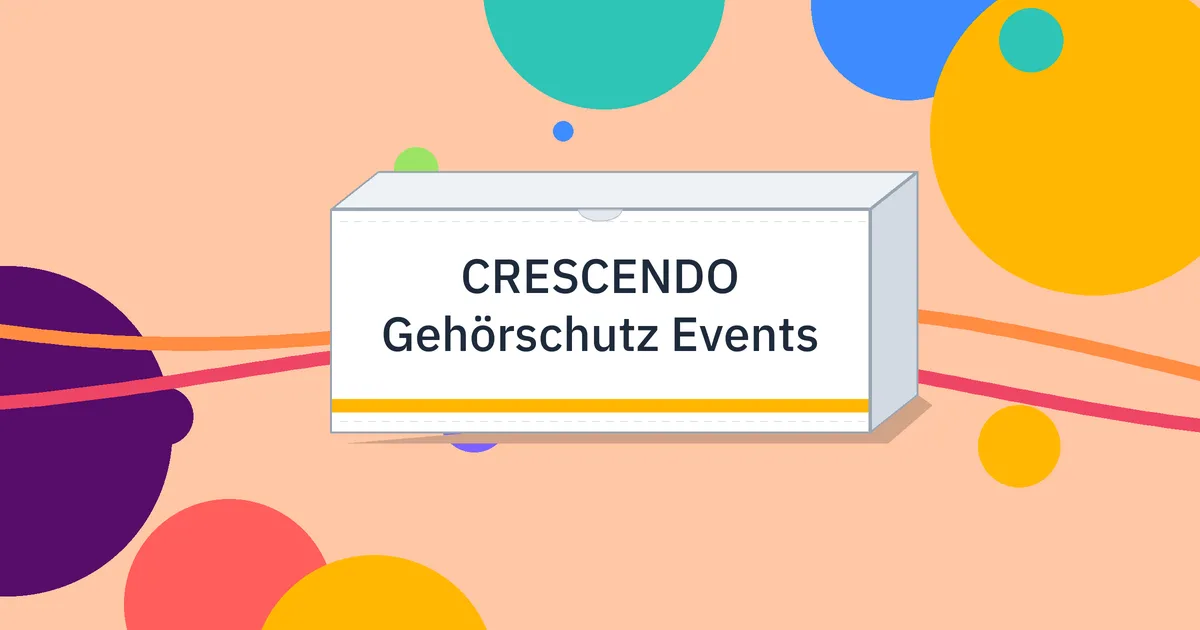 Symbolbild: Packung mit der Aufschrift CRESCENDO Gehörschutz Events (PZN 18275068) – Verfügbarkeit und Bezug in Apotheken in Frankfurt am Main
