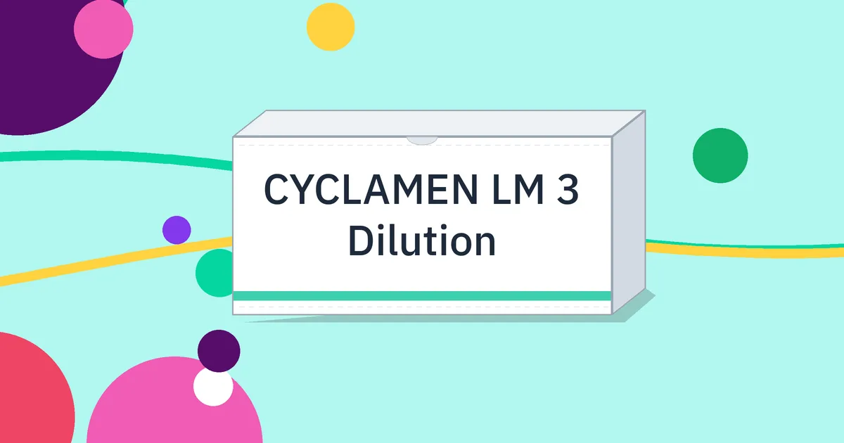 Symbolbild: Packung mit der Aufschrift CYCLAMEN LM 3 Dilution (PZN 12840314) – Verfügbarkeit und Bezug in Apotheken in Frankfurt am Main