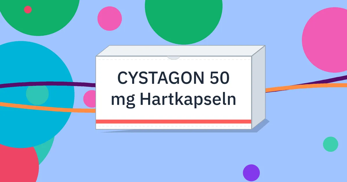Symbolbild: Packung mit der Aufschrift CYSTAGON 50 mg Hartkapseln (PZN 09763099) – Verfügbarkeit und Bezug in Apotheken in Frankfurt am Main