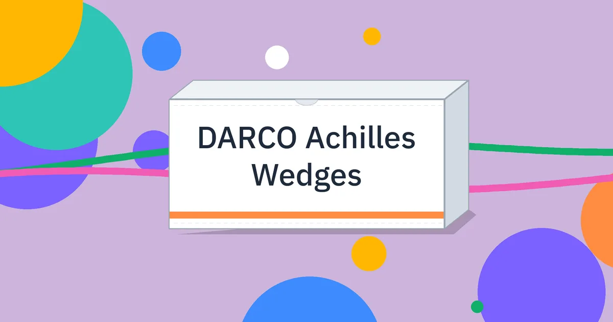 Symbolbild: Packung mit der Aufschrift DARCO Achilles Wedges (PZN 18323028) – Verfügbarkeit und Bezug in Apotheken in Frankfurt am Main