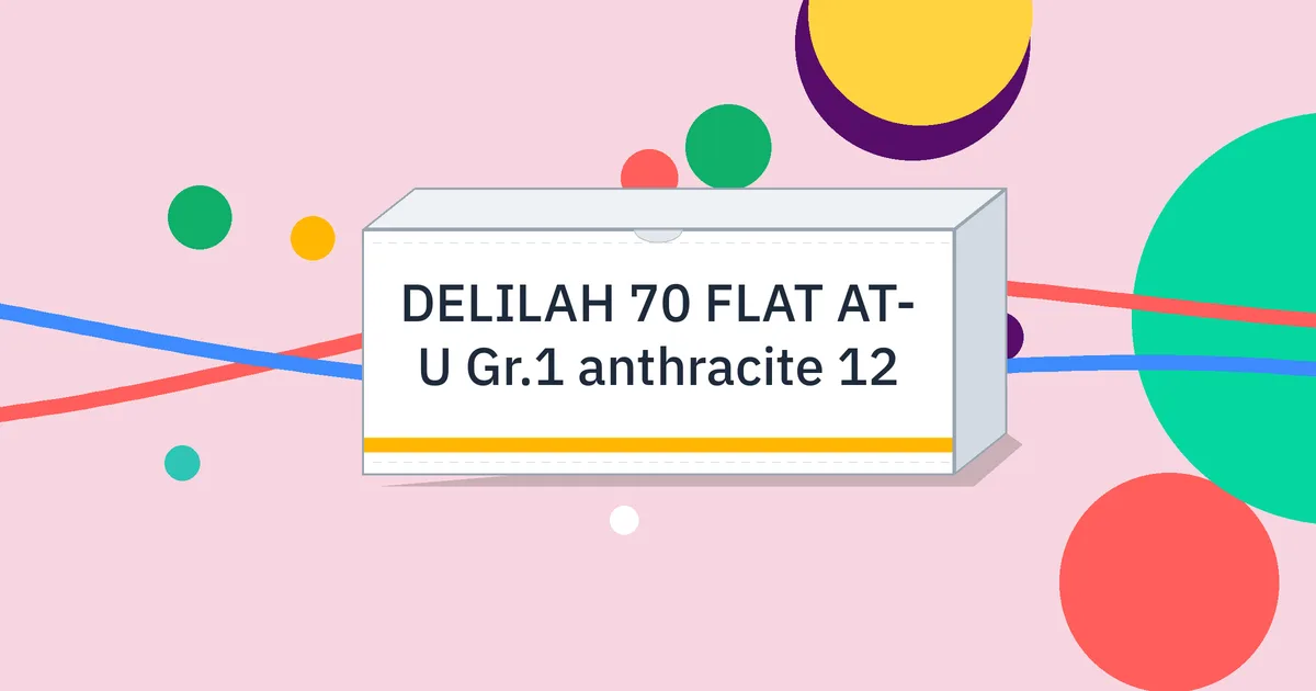 Symbolbild: Packung mit der Aufschrift DELILAH 70 FLAT AT-U Gr.1 anthracite 12 (PZN 13848795) – Verfügbarkeit und Bezug in Apotheken in Frankfurt am Main