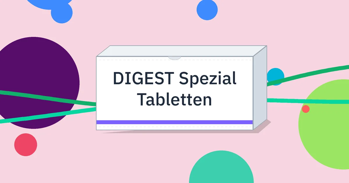 Symbolbild: Packung mit der Aufschrift DIGEST Spezial Tabletten (PZN 05385849) – Verfügbarkeit und Bezug in Apotheken in Frankfurt am Main