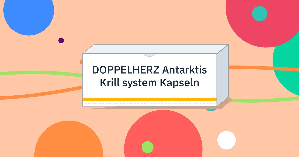 Symbolbild: Packung mit der Aufschrift DOPPELHERZ Antarktis Krill system Kapseln (PZN 01445922) – Verfügbarkeit und Bezug in Apotheken in Frankfurt am Main