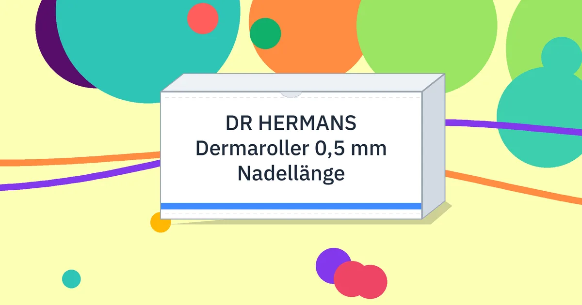 Symbolbild: Packung mit der Aufschrift DR HERMANS Dermaroller 0,5 mm Nadellänge (PZN 18241098) – Verfügbarkeit und Bezug in Apotheken in Frankfurt am Main