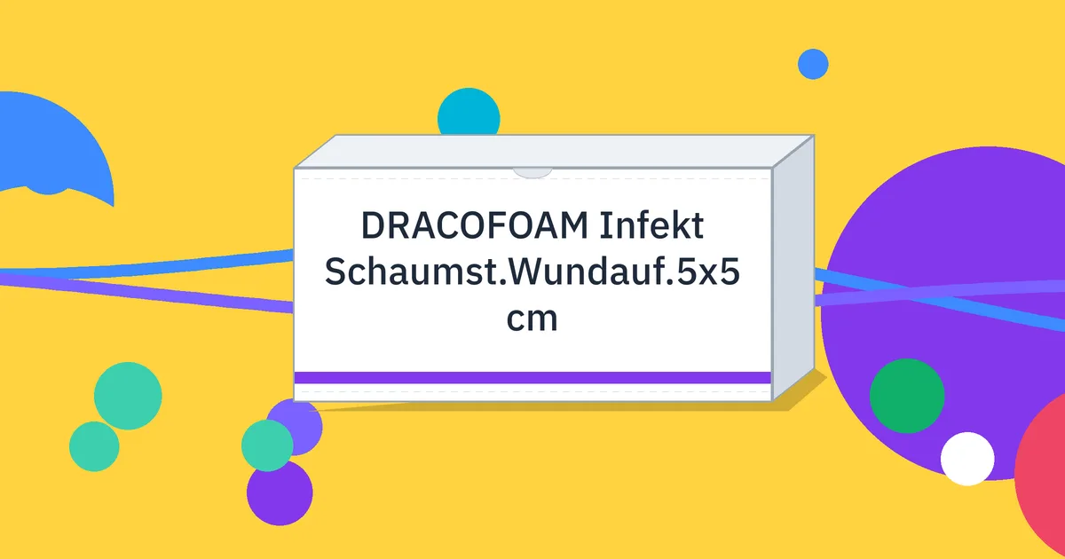 Symbolbild: Packung mit der Aufschrift DRACOFOAM Infekt Schaumst.Wundauf.5x5 cm (PZN 10317608) – Verfügbarkeit und Bezug in Apotheken in Frankfurt am Main