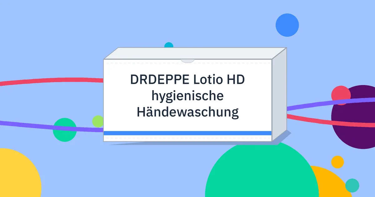 Symbolbild: Packung mit der Aufschrift DRDEPPE Lotio HD hygienische Händewaschung (PZN 18311545) – Verfügbarkeit und Bezug in Apotheken in Frankfurt am Main