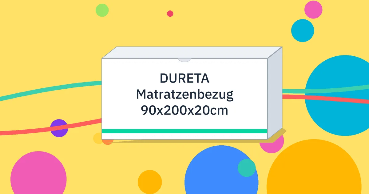 Symbolbild: Packung mit der Aufschrift DURETA Matratzenbezug 90x200x20cm (PZN 01855235) – Verfügbarkeit und Bezug in Apotheken in Frankfurt am Main