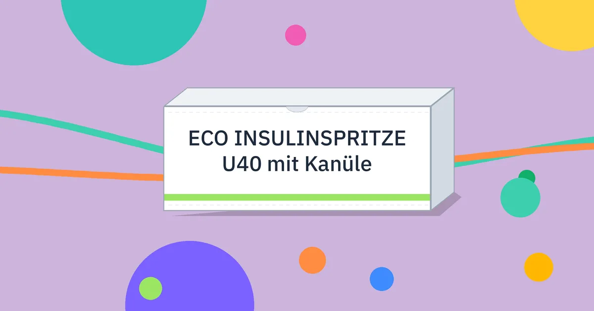 Symbolbild: Packung mit der Aufschrift ECO INSULINSPRITZE U40 mit Kanüle (PZN 10409859) – Verfügbarkeit und Bezug in Apotheken in Frankfurt am Main