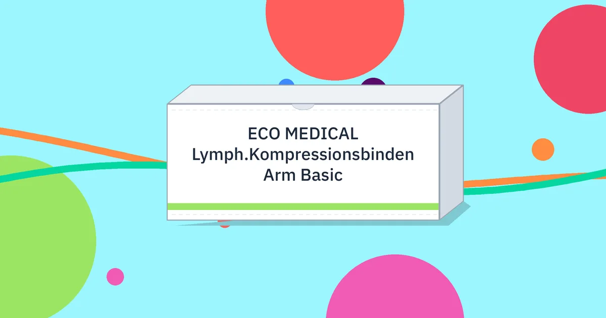 Symbolbild: Packung mit der Aufschrift ECO MEDICAL Lymph.Kompressionsbinden Arm Basic (PZN 10107590) – Verfügbarkeit und Bezug in Apotheken in Frankfurt am Main