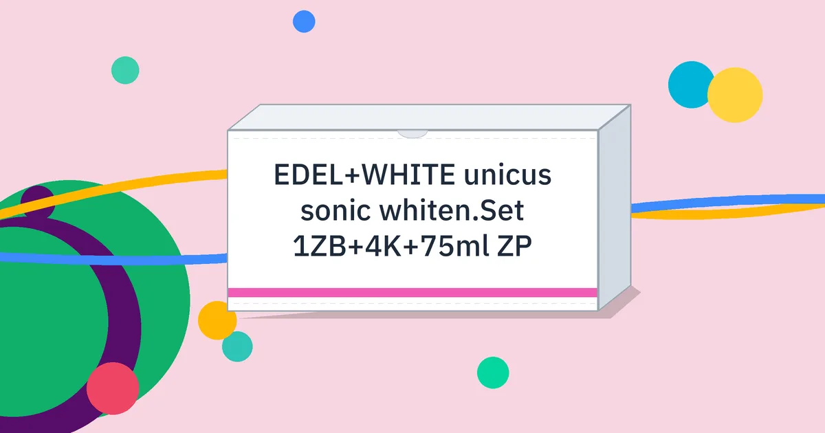Symbolbild: Packung mit der Aufschrift EDEL+WHITE unicus sonic whiten.Set 1ZB+4K+75ml ZP (PZN 10398794) – Verfügbarkeit und Bezug in Apotheken in Frankfurt am Main